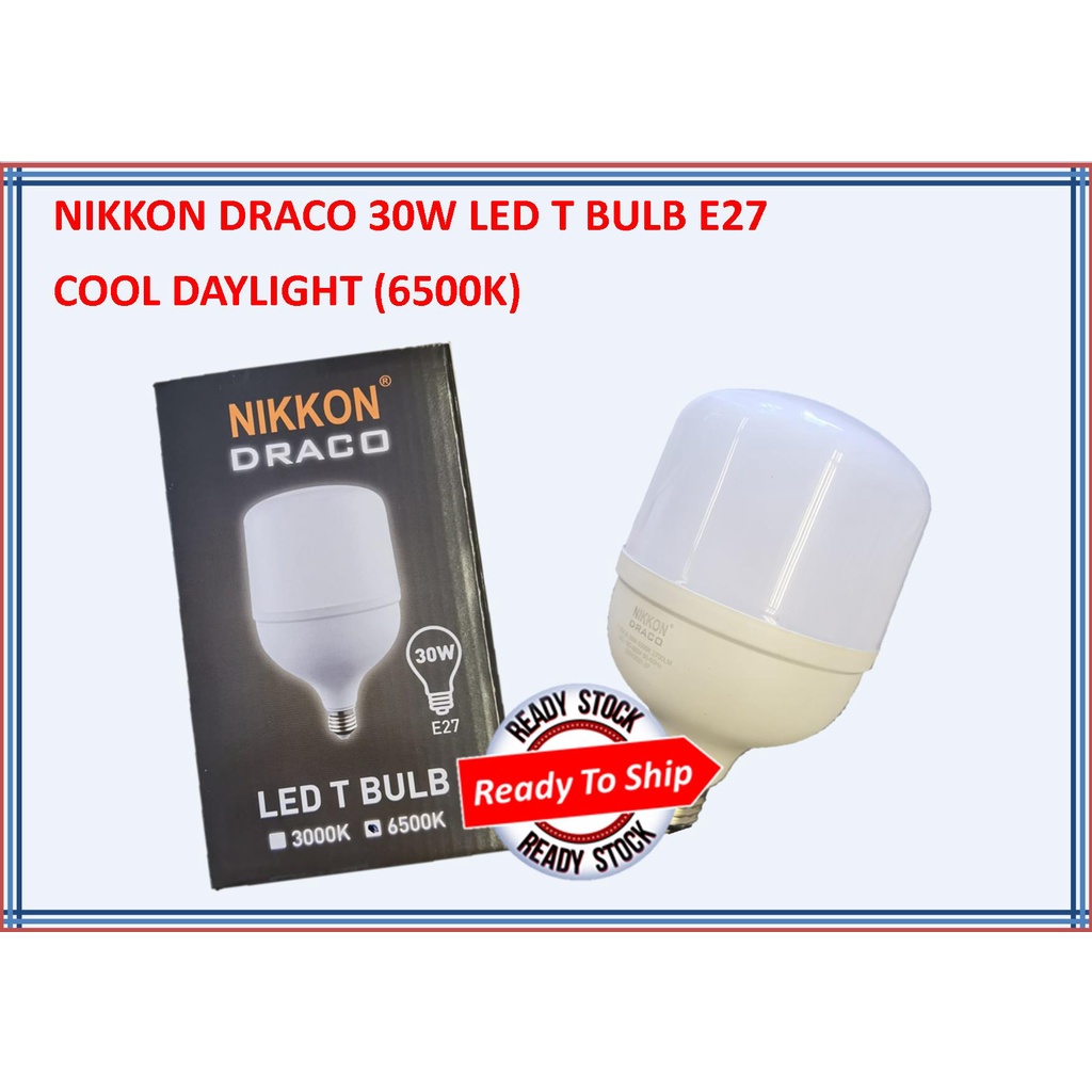 NIKKON DRACO 30W LED T BULB E27 COOL DAYLIGHT (6500K) | Shopee Malaysia
