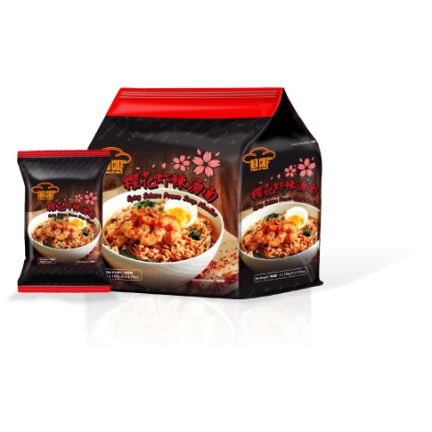 Red Chef Spicy Sakura Prawn Soup Noodle 105g x 4 Exp OCT 2022 | Shopee ...