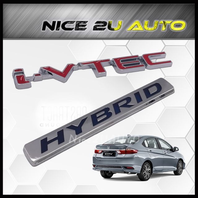 Honda Hybrid I Vtec Aluminum Alloy Auto Badge Emblem Shopee Malaysia