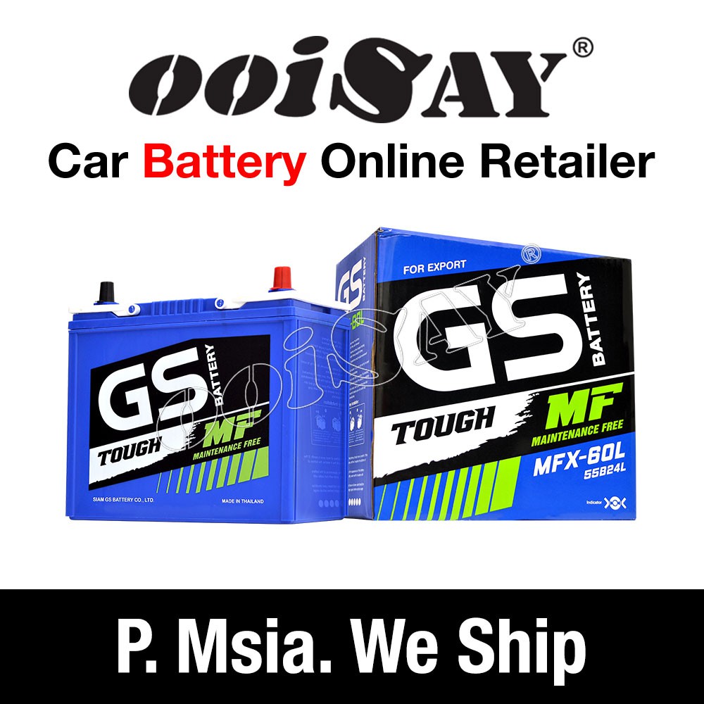 GS NS60L | 55B24L | 55B24LS (MF) - 50AH (High Performance) - Car Battery - Waja Vios Civic ...