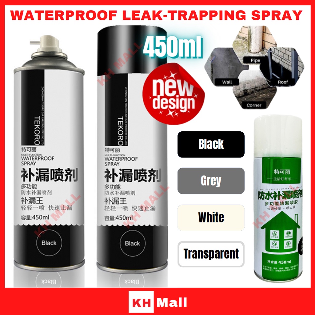 TEKERO Waterproof Leak Seal Repair Spray Cracks Leaking Sealer 450ml ...