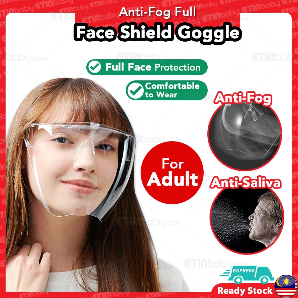 Safety Face Shield / Shield Goggle [ Adult / Kid ] Transparent ...