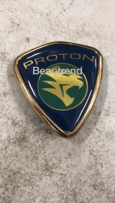 Lambang Proton Wira SE Emblem Wira Logo Wira Blue Gold and Black Chrome ...