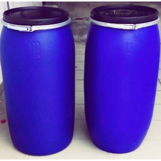 Tong Biru 200 liter open top | Shopee Malaysia