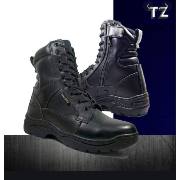 Kasut Tactical Operasi Full Leather Boots | Shopee Malaysia