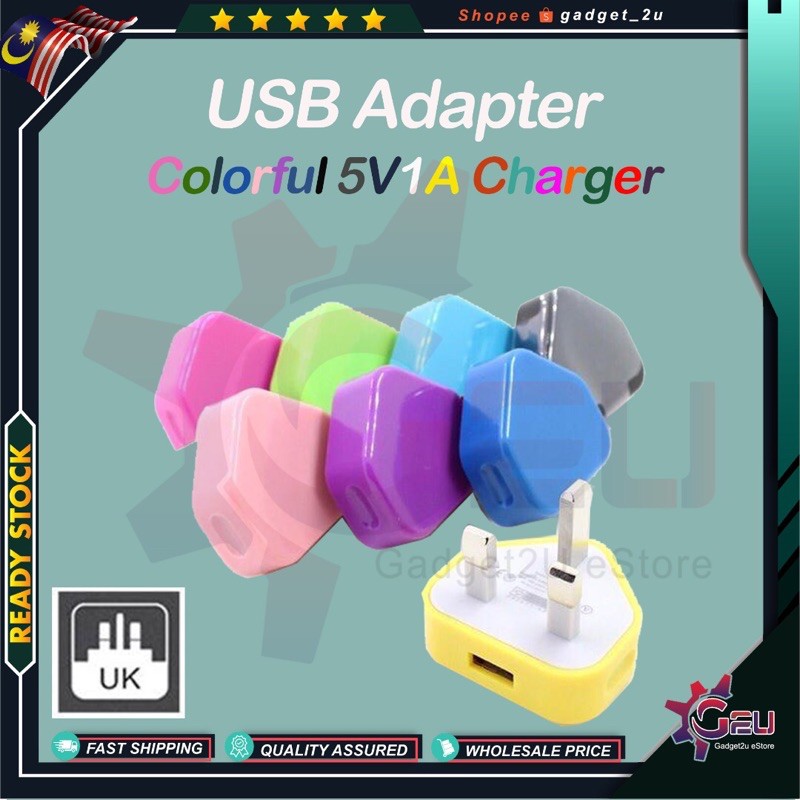 High Quality 3 Pin Color USB Charger AC Adapter Plug, 3 Pin Usb color ...