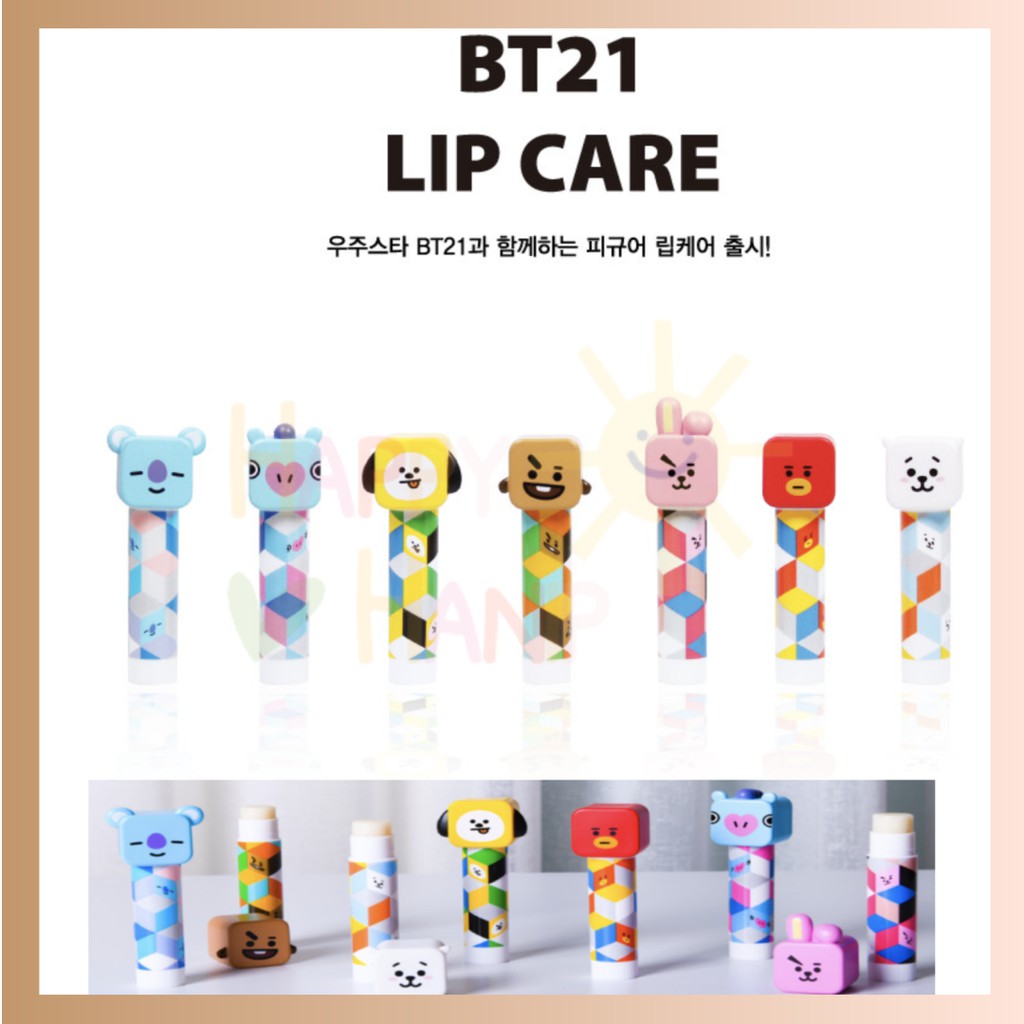 BT21 Figure Lip Care Lip Balm Bt21 Cute Cartoon BTS Limited Edition BTS ...