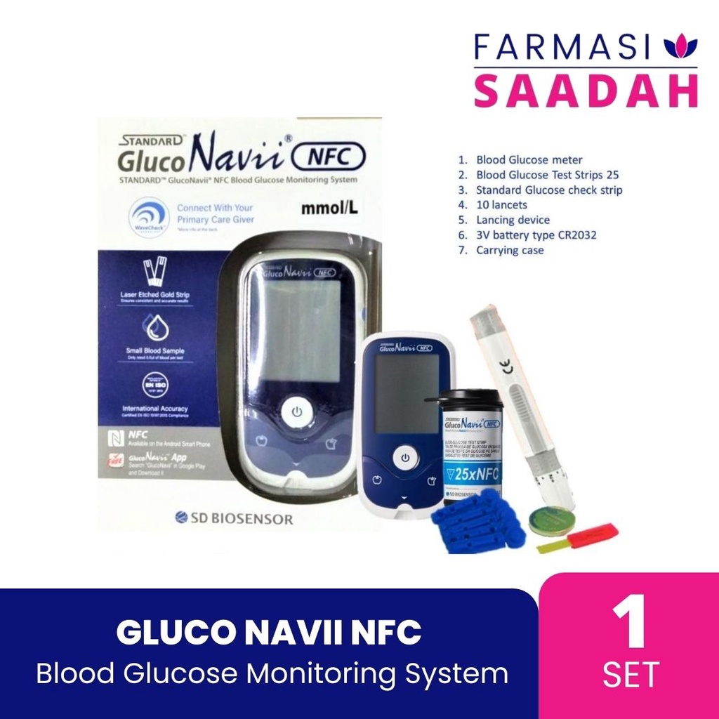 GLUCO NAVII NFC BLOOD GLUCOSE MONITORING SYSTEM | Shopee Malaysia