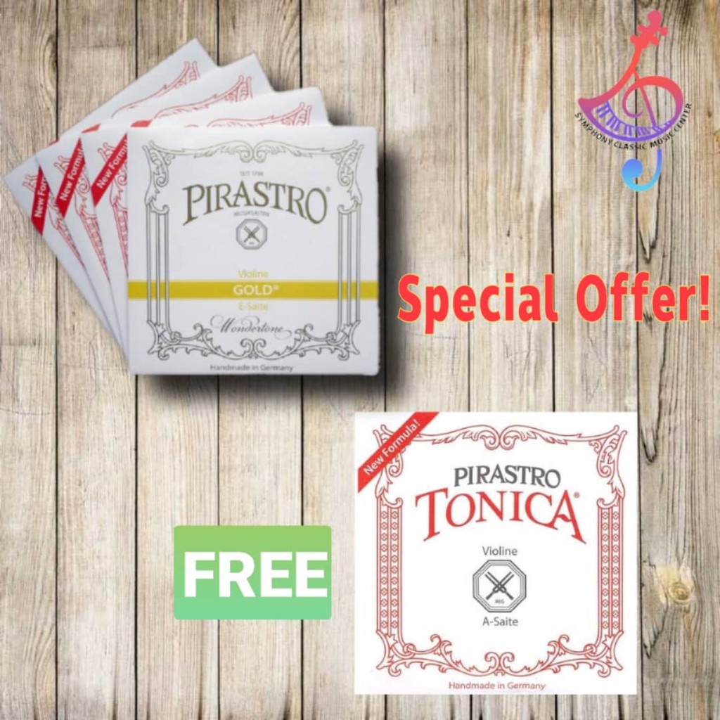 PIRASTRO TONICA 4/4 VIOLIN STRING 1 SET FREE Pirastro Tonica 4/4 Violin ...