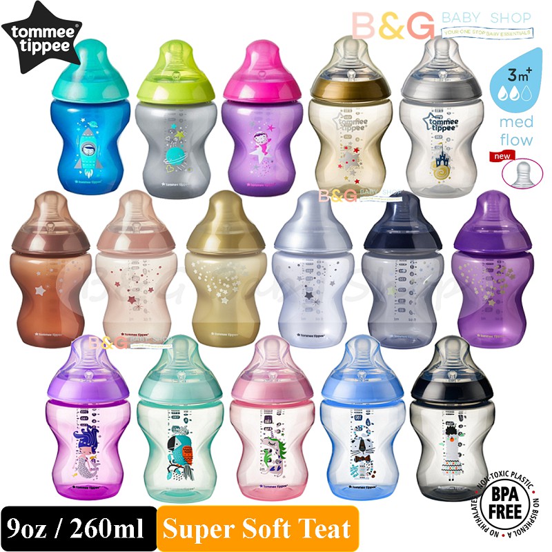 Original Tommee Tippee Closer to Nature Baby Newborn Milk Feeding Tinted Bottle Botol Susu Bayi ...