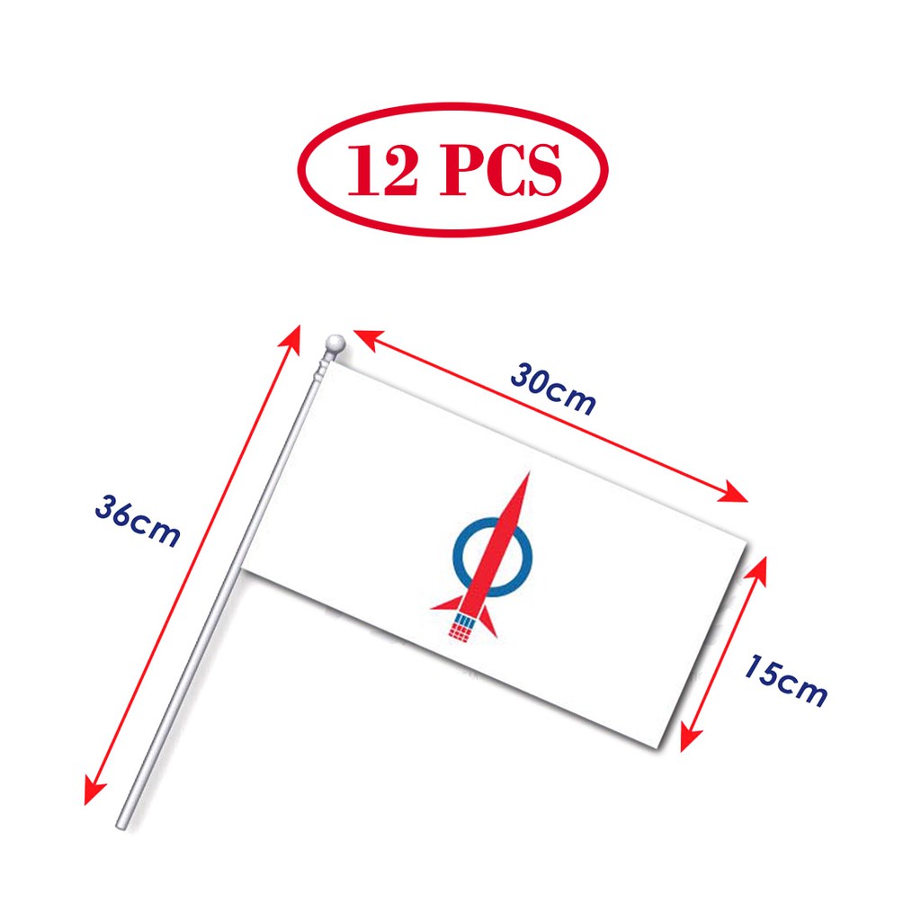 12 Pcs DAP Hold Flag, Hand Held Flag, Hand Flag, Bendera Tangan DAP ...