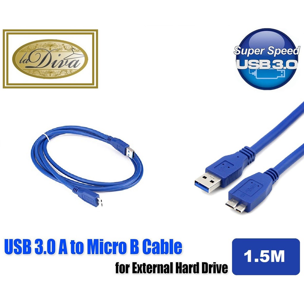 TINYTECH USB 3.0 SUPER SPEED AM/MICRO B DATA CABLE FOR HDD 1.5M (MICRO1 ...