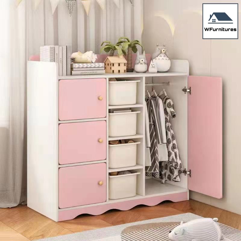 Child Multi-functional Clothes Cabinet Storage Wardrobe ...