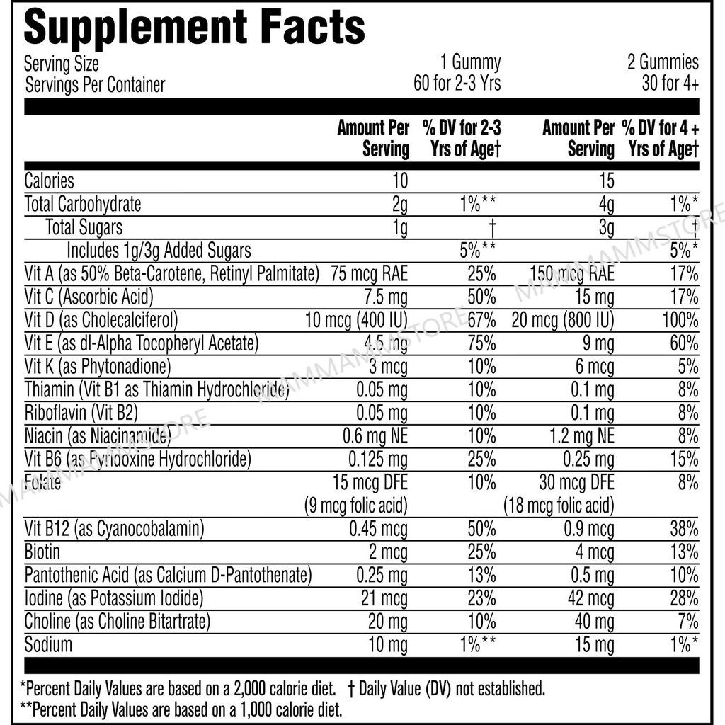 Gerber Gummy Grow Mighty Complete Kids Multivitamin 60 gummies for 2 ...