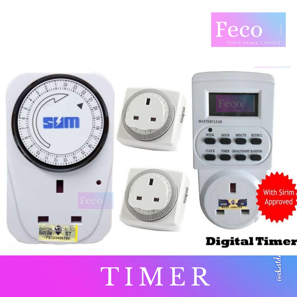 Original Programmer Timer 13a Socket Digital Timer 24hour 0024 0026 Sum Sirim Eurosafe Theben