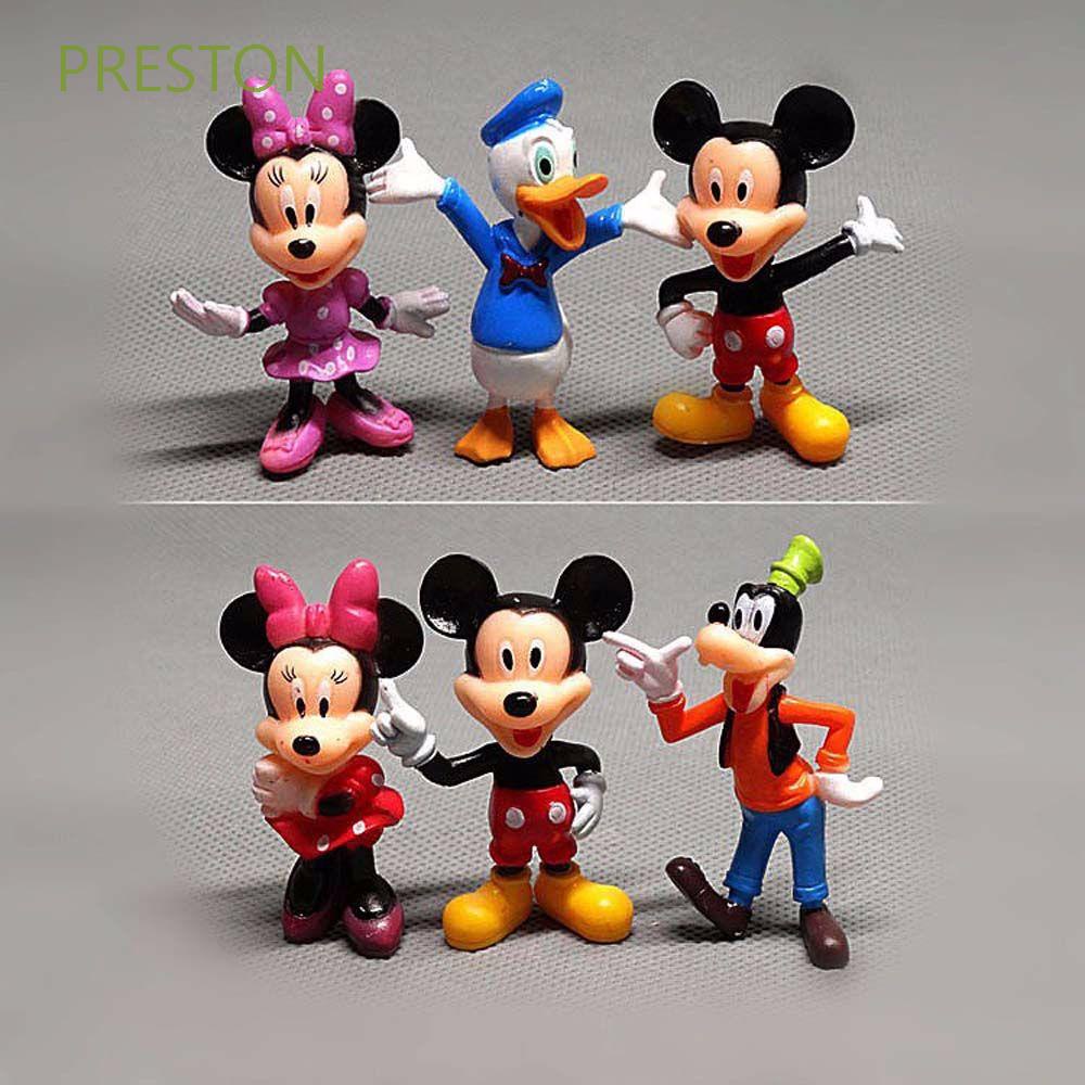 PRESTON 6pcs/set Mickey Mouse PVC Action Figure Minnie Mouse Cute Anime ...