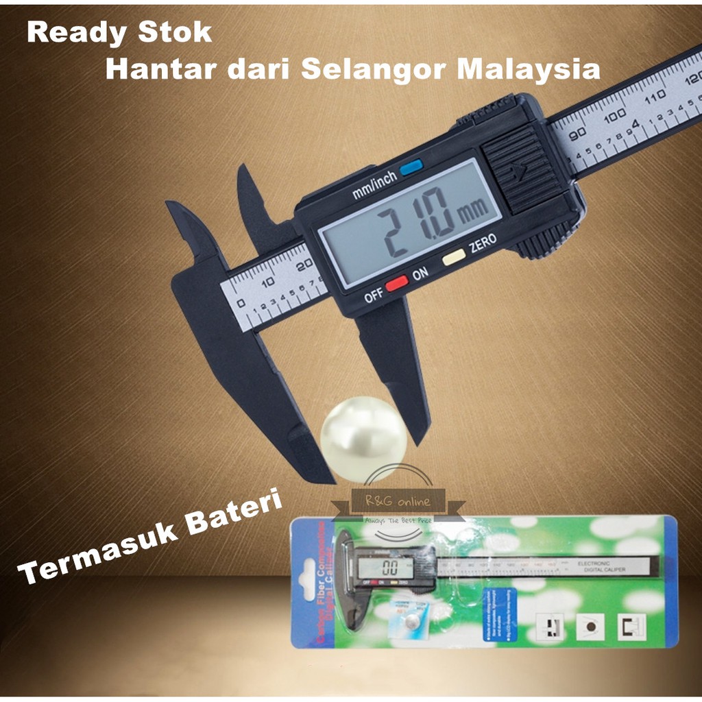 150mm/6inch Carbon Fiber Electronic Digital Caliper /LCD Digital ...