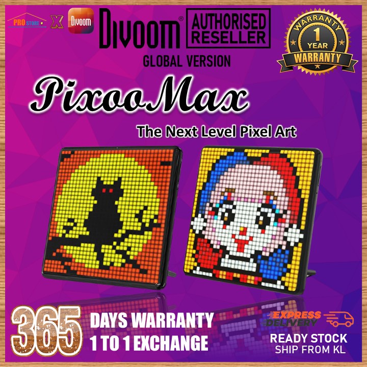 [Original] Divoom Pixoo Max LED Pixel Art Display Frame Multi-Purpose ...