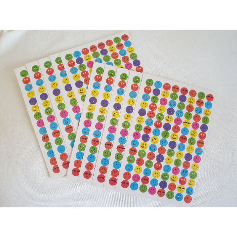 10 sheets of small different smiley emoji stickers | Shopee Malaysia