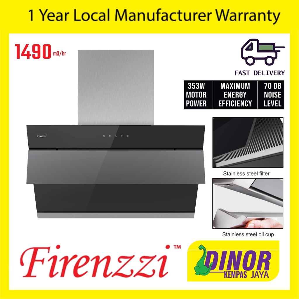 Firenzzi Cooker Hood FCH-9422 AC Touch Control Panel Gesture ...