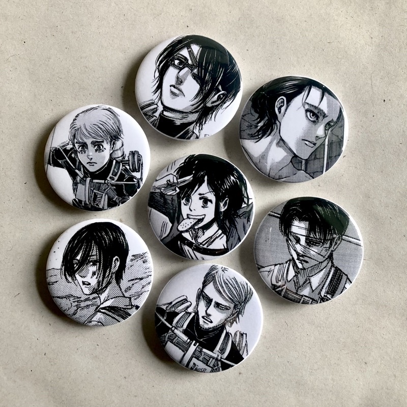ANIME MANGA PANEL BUTTON BADGE (AOT EDITION) | Shopee Malaysia