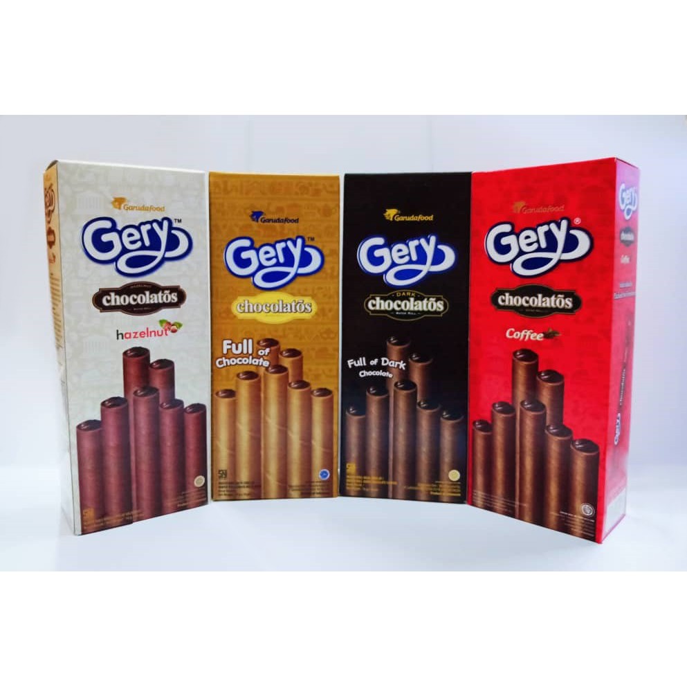 GERY Chocolatos Wafer Roll Box Chocolate, Dark Chocolate, Hazelnut ...