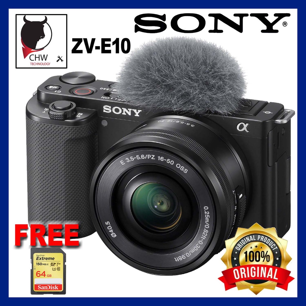 SONY ORIGINAL MALAYSIA ZV-E10 ZVE10 BLACK KIT WITH 16-50MM LENS FREE ...