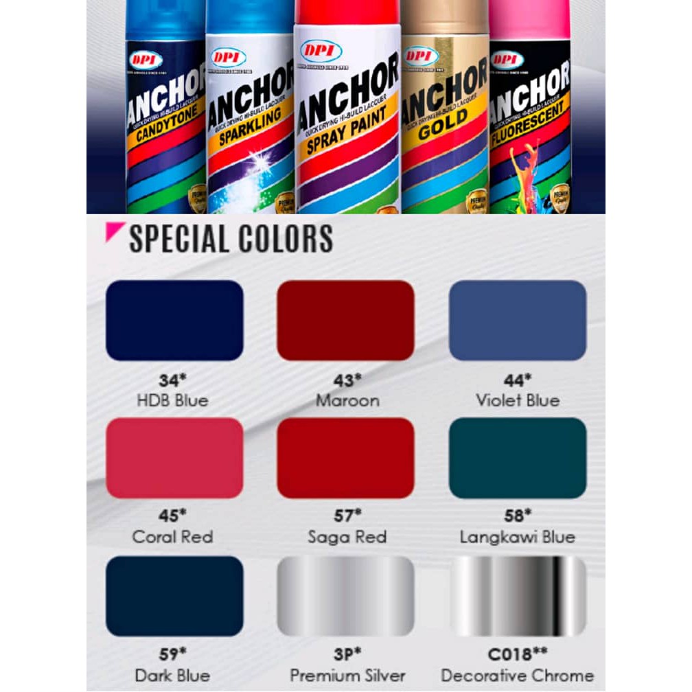 Anchor Spray Paint 400ML (SPECIAL COLORS) | Shopee Malaysia