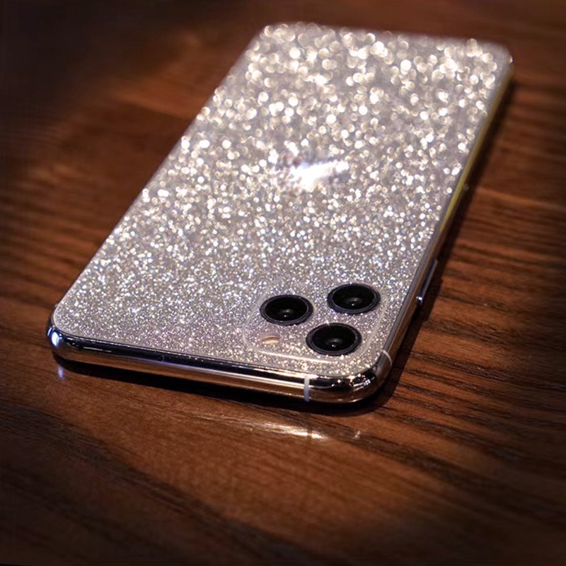 Luxury Glitter Bling Phone Stickers Film iPhone 11 Pro Max Back Skins ...
