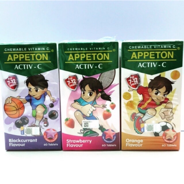 Appeton Activ - C ( 60 tablets ) ( For 7 - 12 Years ) ( Strawberry ...