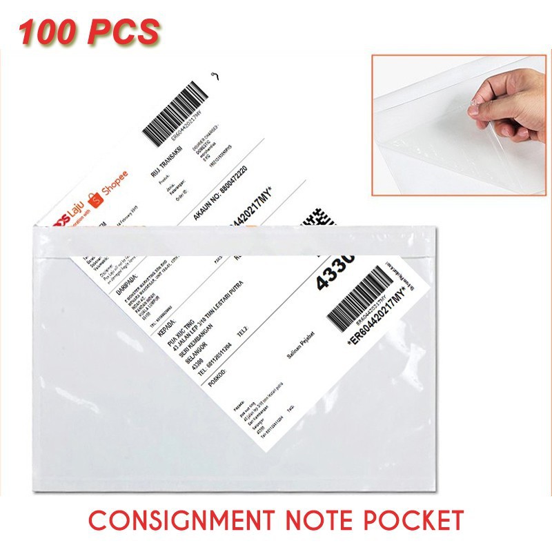 100pcs Consignment Note Airway Bill Courier Pocket | Shopee Malaysia