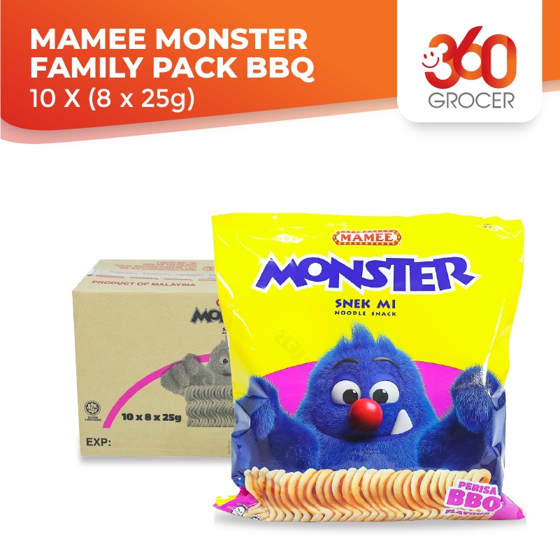 MAMEE MONSTER FAMILY PACK BBQ 10X8X25G | Shopee Malaysia