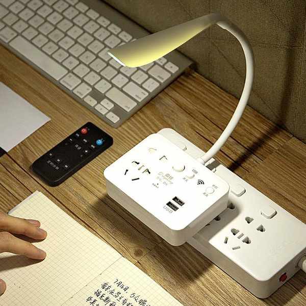 LED Meja Kecil Lampu Socket Socket Converter dengan USB Multi-Fungsi ...