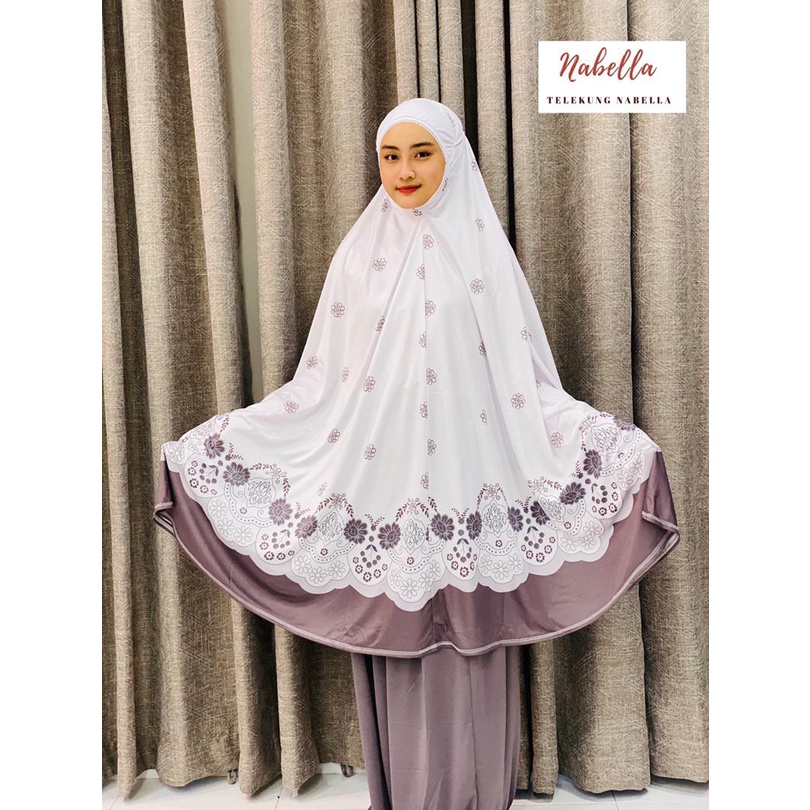 Nabella Telekung Floral Bunga| Telekung Flora | Telekung Solat |Kain ...