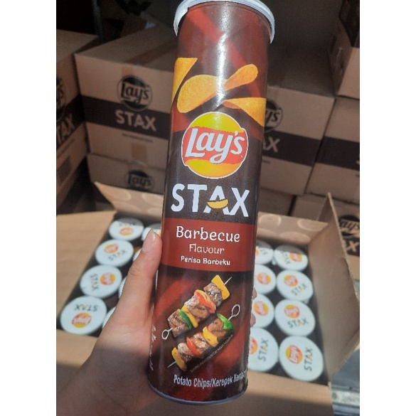 Lay's Stax Potato Chips 135g (BBQ) EXP:04/03/2023 | Shopee Malaysia