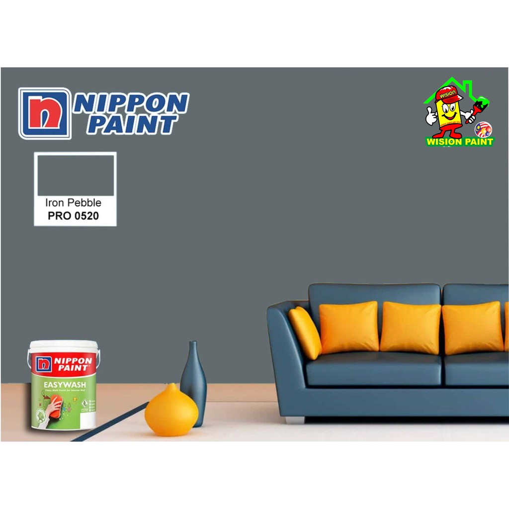 Iron Pebble PRO 0520 ( 1L ) ( Nippon Paint Easy Wash ) Top Coat ...