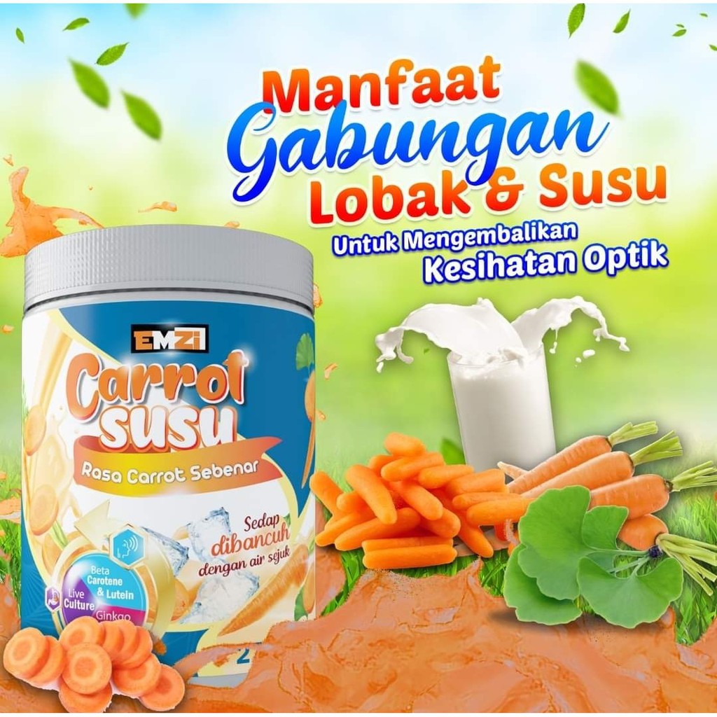 ORIGINAL HQ--Carrot Susu Minuman Kesihatan Untuk Mata dan Minda Carrot ...