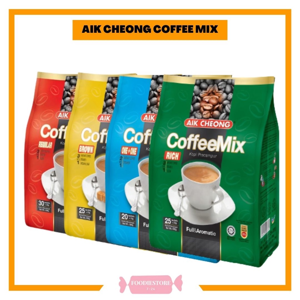 Aik Cheong Instant Coffee Mix 3in1 Brown Regular Rich One+One 2in1 | Shopee Malaysia