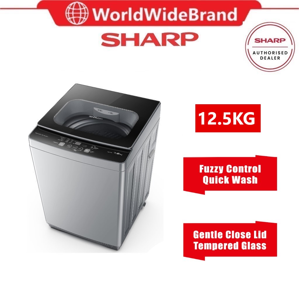 Sharp Fully Auto Washing Machine (12.5 Kg) ESX1221 With Soft-Close ...