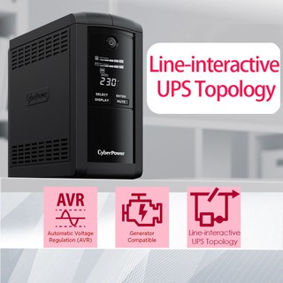 Cyberpower VP1000EILCD 550W UPS Power Backup Battery Line Interactive ...