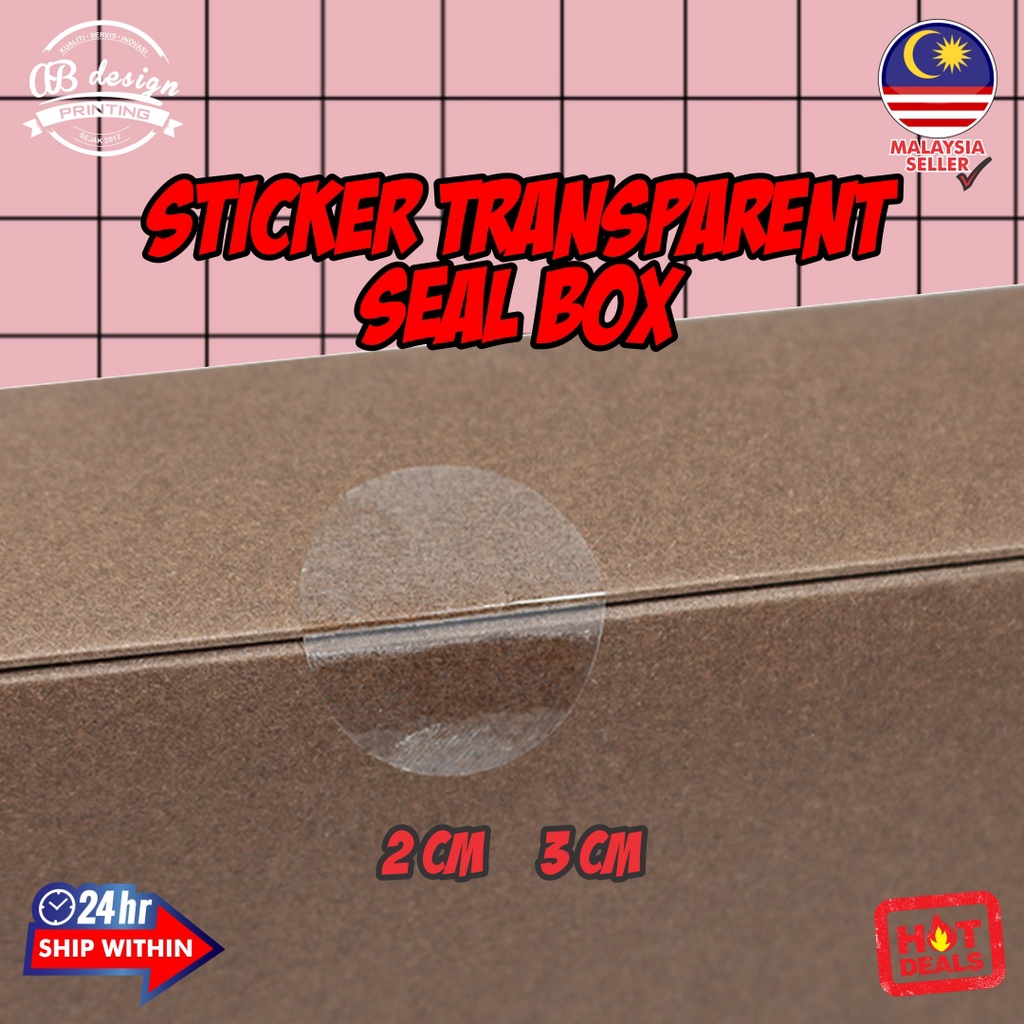 STICKER TRANSPARENT BOX SEAL / PELEKAT KOTAK LUTSINAR | Shopee Malaysia