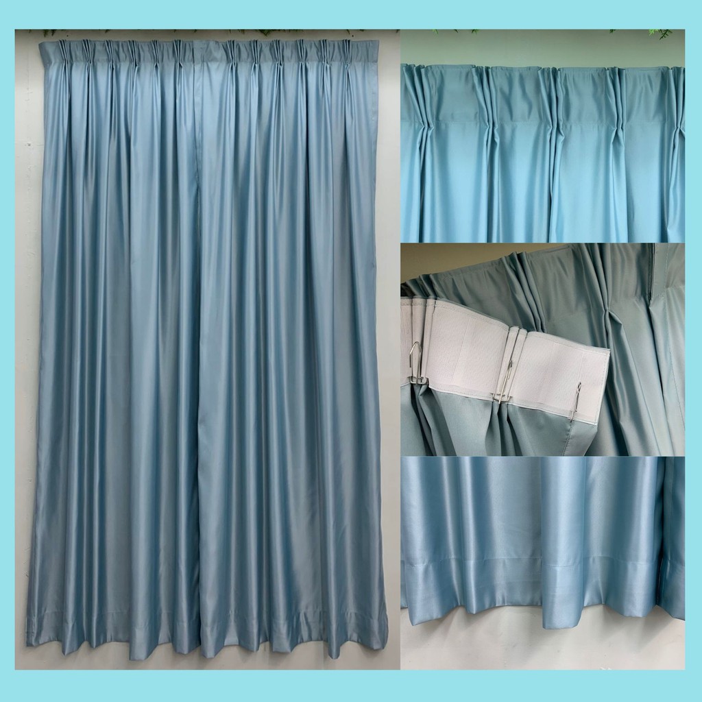 Ready Made Curtain!!! Siap Jahit Langsir ,Langsir RAYA Kain Tebal (Hook ...