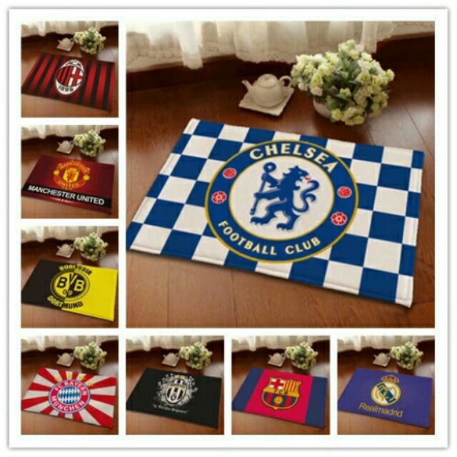 European Cup Football Club Carpet Floor Area Rug Slip | Shopee Malaysia
