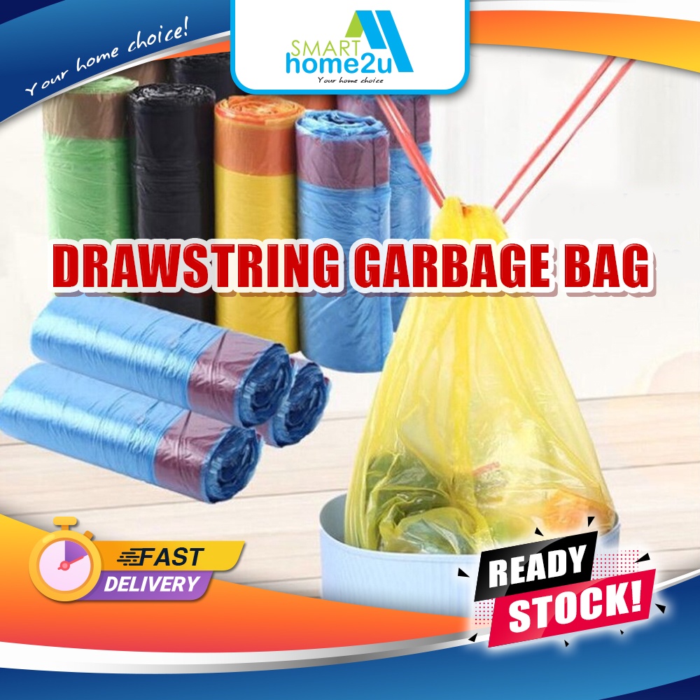 Garbage Plastic Bag Drawstring / Garbage Bag for Home Office Use ...
