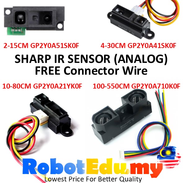 Sharp Infrared IR Analog Range Finder Sensor 2-15cm 4-30cm 10-80cm ...