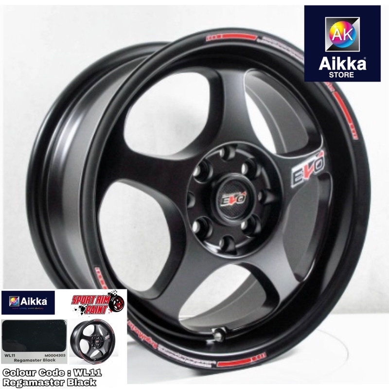AIKKA PAINT / WL11 REGAMASTER BLACK / Car Body Motor Sport Rim Touch Up ...