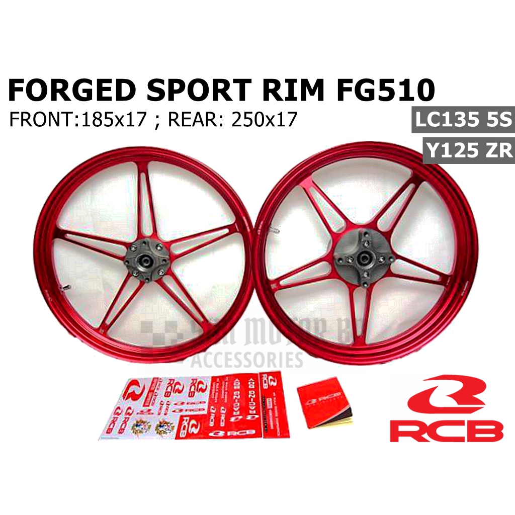 RCB RACING BOY FORGED SPORT RIM FG510 LC135 5S/ Y125ZR | Shopee Malaysia