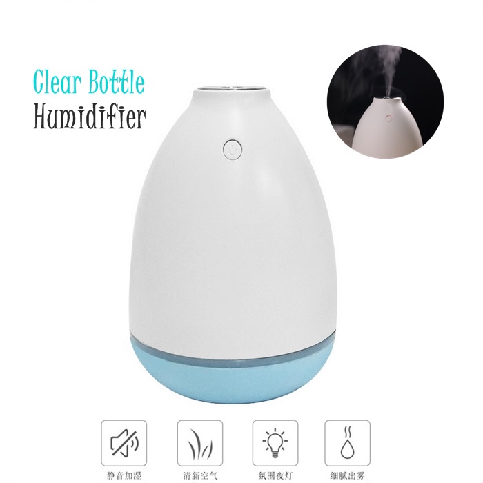 humidifier USB clear bottle ultrasonic home air moisturizer mute mini ...