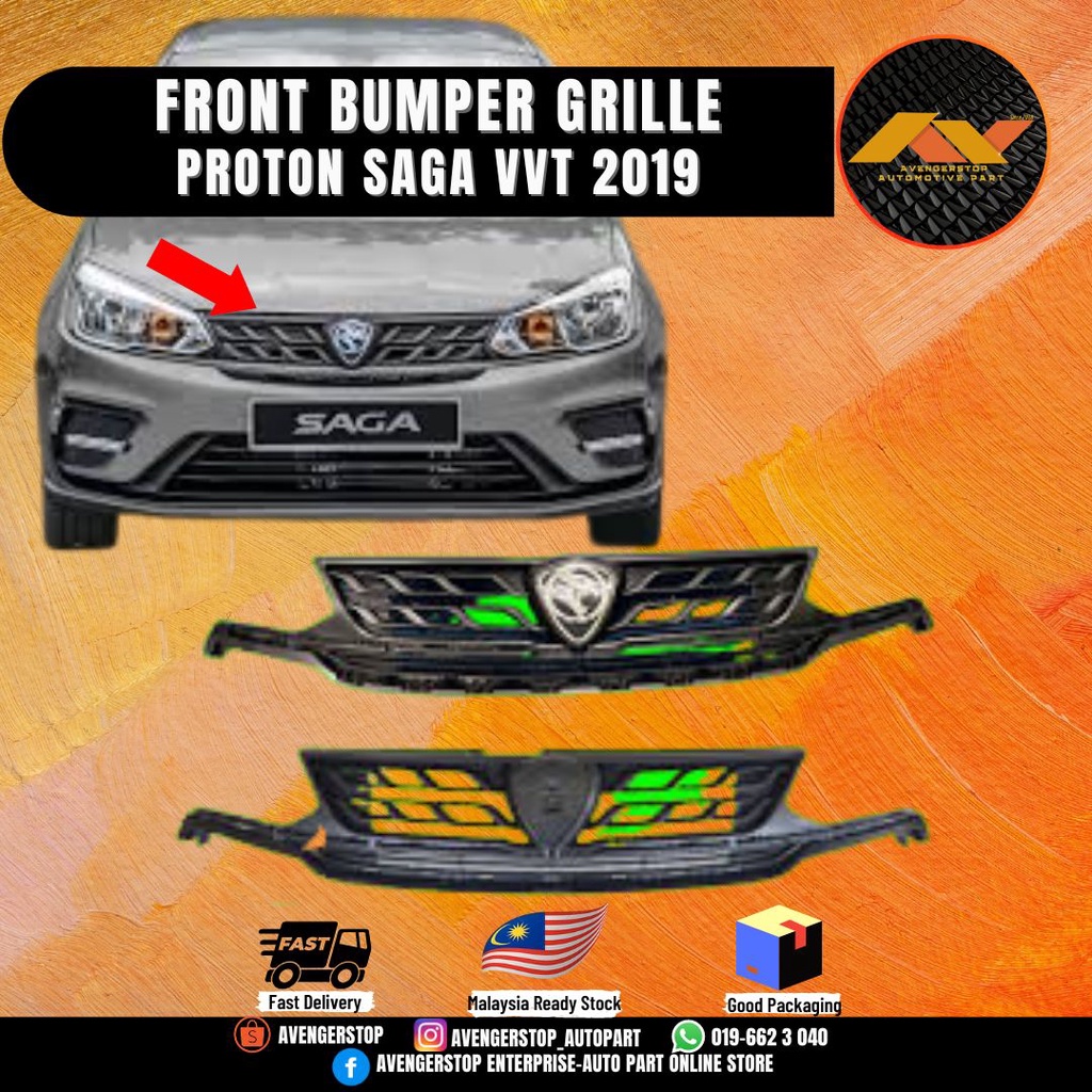 FASTLINK PROTON SAGA VVT 2020 NEW MODEL FRONT GRILLE SARONG HITAM ...