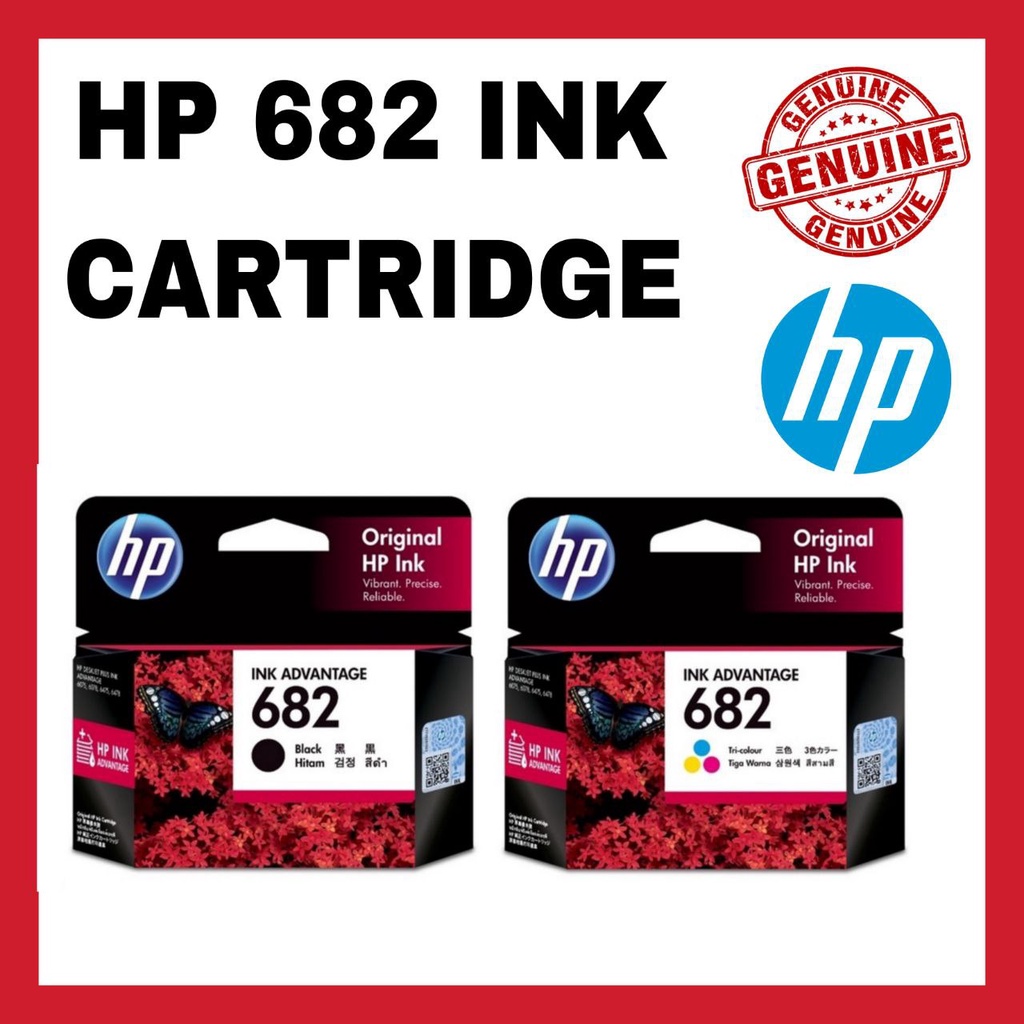 ORIGINAL HP 682 INK CATRIDGE BLACK & COLOR | Shopee Malaysia